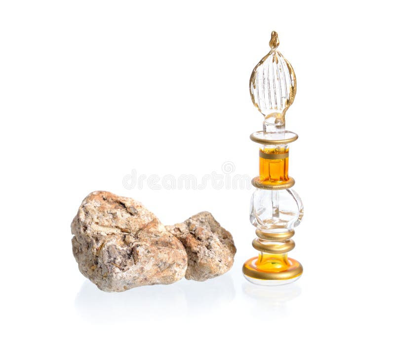 Ambergris, Ambre Gris, Ambergrease or Grey Amber. Isolated on White ...