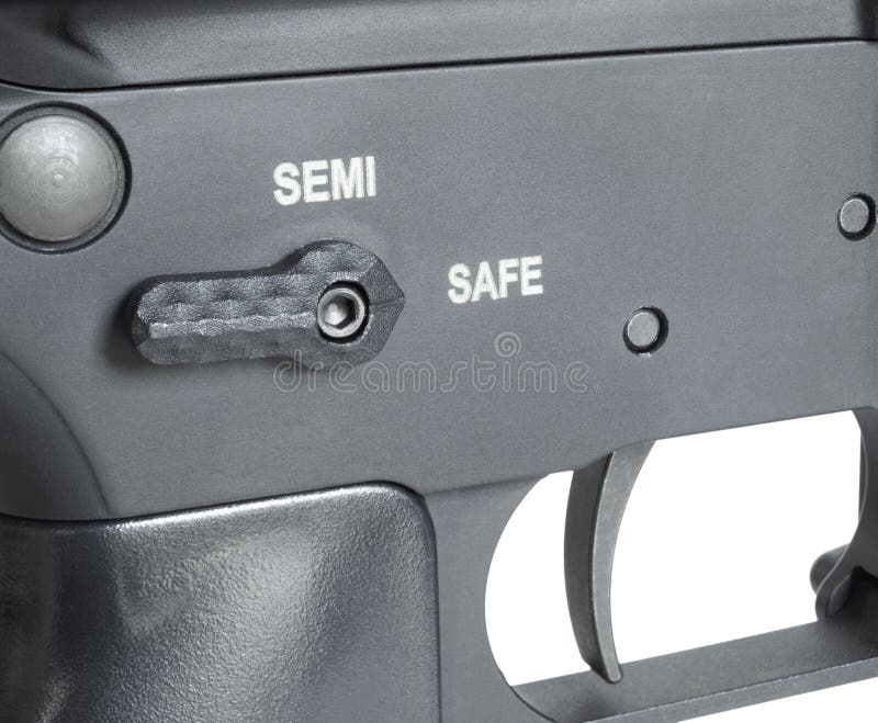 Safety Selector on a Modern Sporting Rifle Stock Photo - Image of black ...