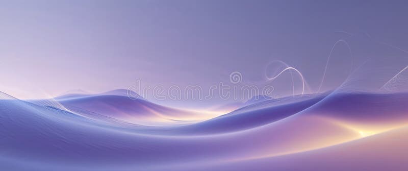 Ambient Digital Landscape with Interactive Effects Stock Photo - Image ...