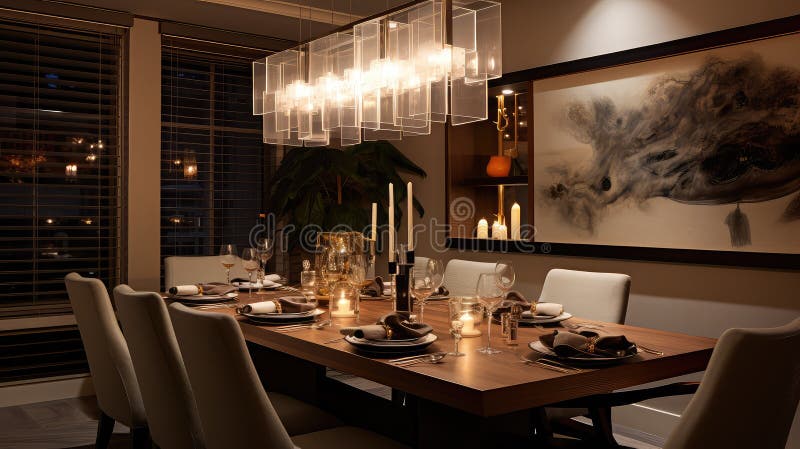 Ambient Home Interior Lighting Stock Illustration - Illustration of ...