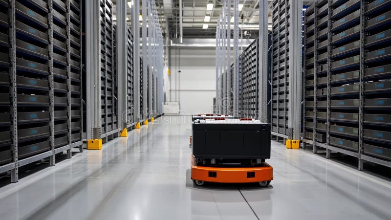 An Ambient Setting Featuring Advanced Storage Systems Filled with Rows ...