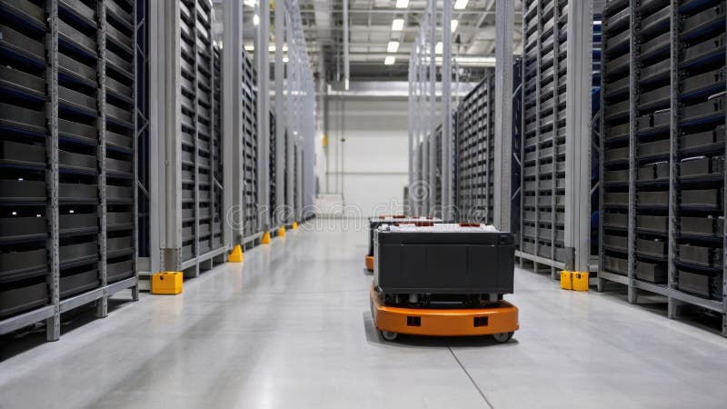 An Ambient Setting Featuring Advanced Storage Systems Filled with Rows ...