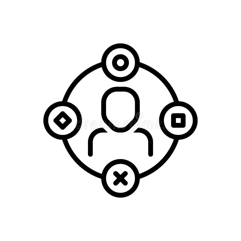 Black Line Icon for Ambient User Experience, Comprehensive and Ambient ...