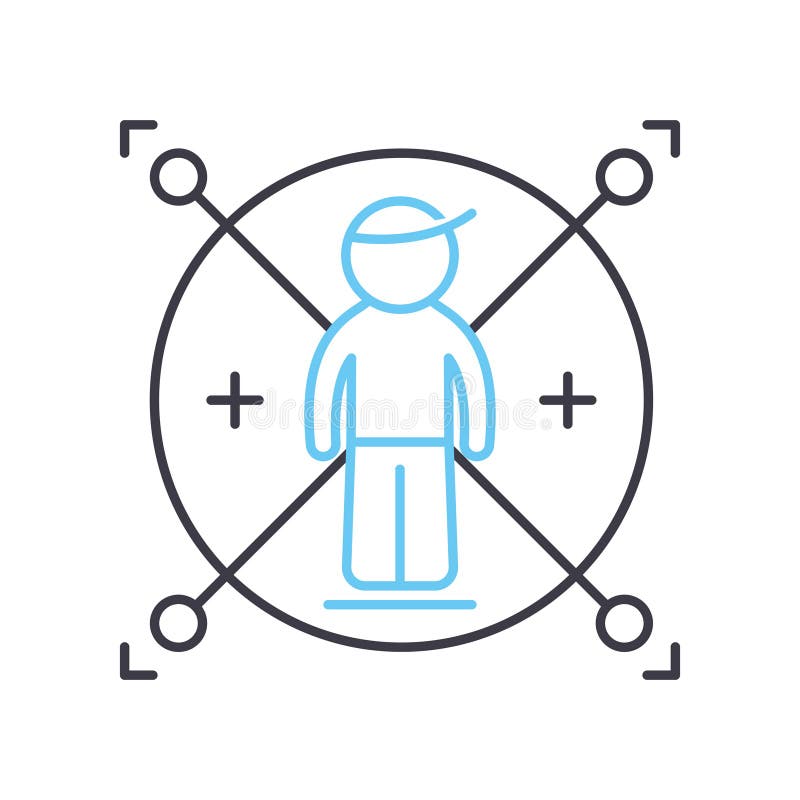 Ambient User Experience Line Icon, Outline Symbol, Vector Illustration ...