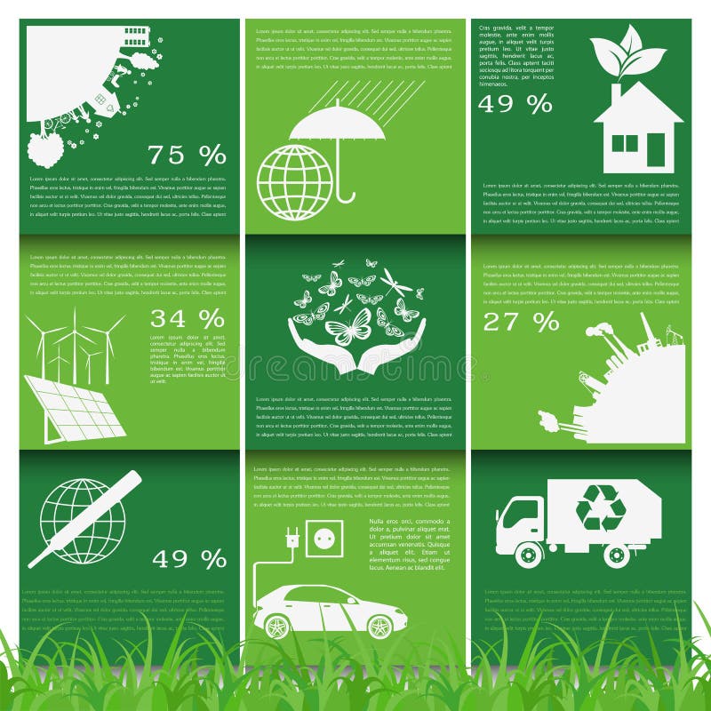 Ambiente, Elementi Infographic Di Ecologia Rischi Ambientali ...