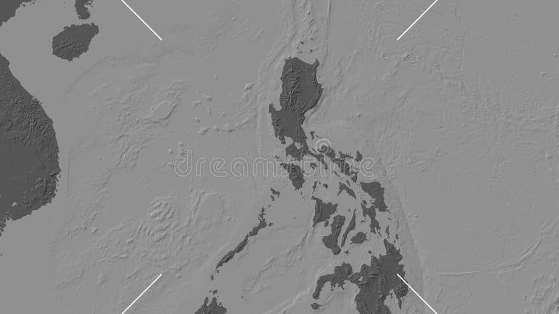 Ambil Island in the Philippine Sea. Bilevel Map. Zoom Stock Footage ...