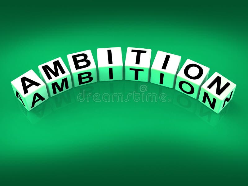 Ambition Blocks Show Targets Ambitions and Stock Illustration ...