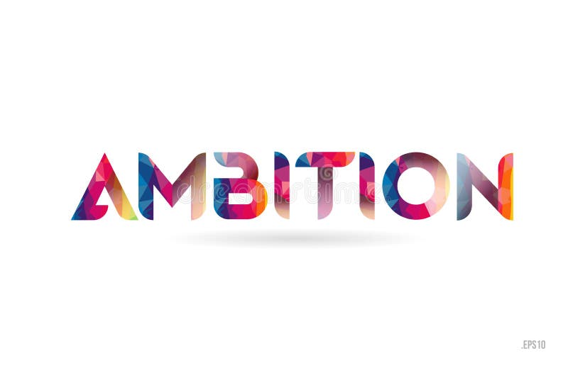 Ambition Written on a White Piece of Paper. Stock Illustration ...