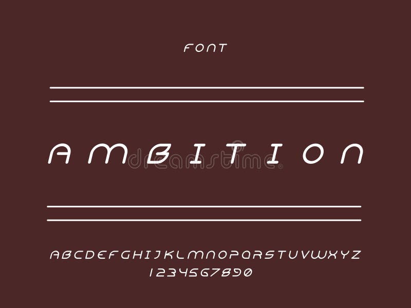Ambition Font. Vector Alphabet Stock Vector - Illustration of ...