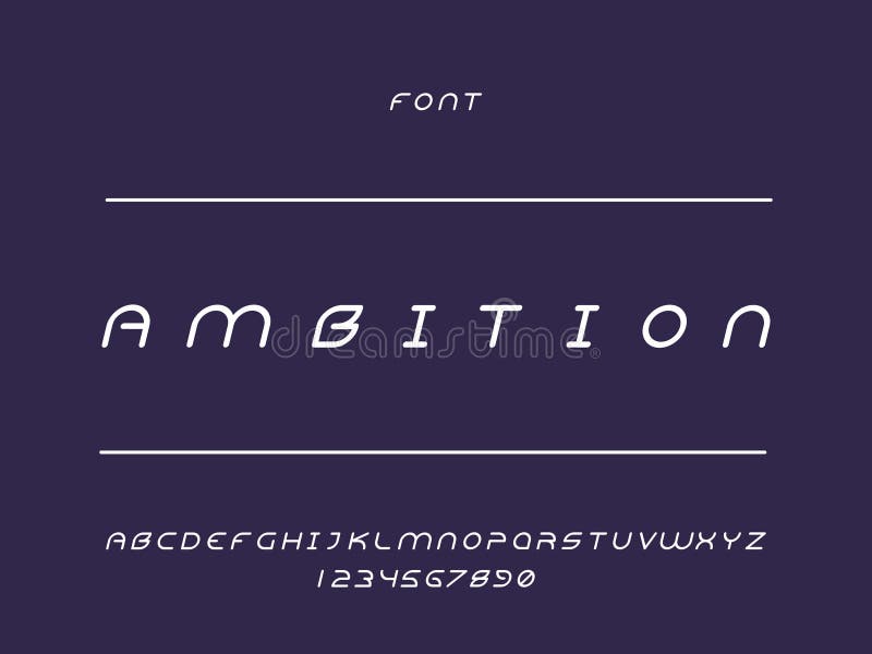 Ambition Font. Vector Alphabet Stock Vector - Illustration of isolated ...