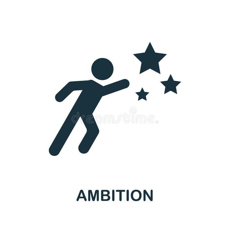 Ambition Icon. Monochrome Simple Element from Personal Growth ...