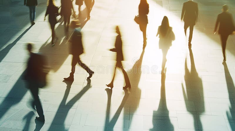 Ambition in Motion: Business People in Blurred Motion. Sense of ...