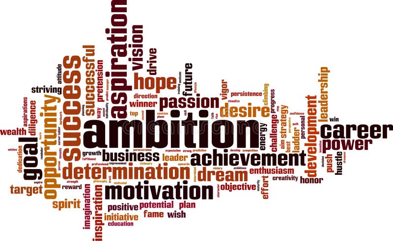 Ambition word cloud stock vector. Illustration of hope - 222178654
