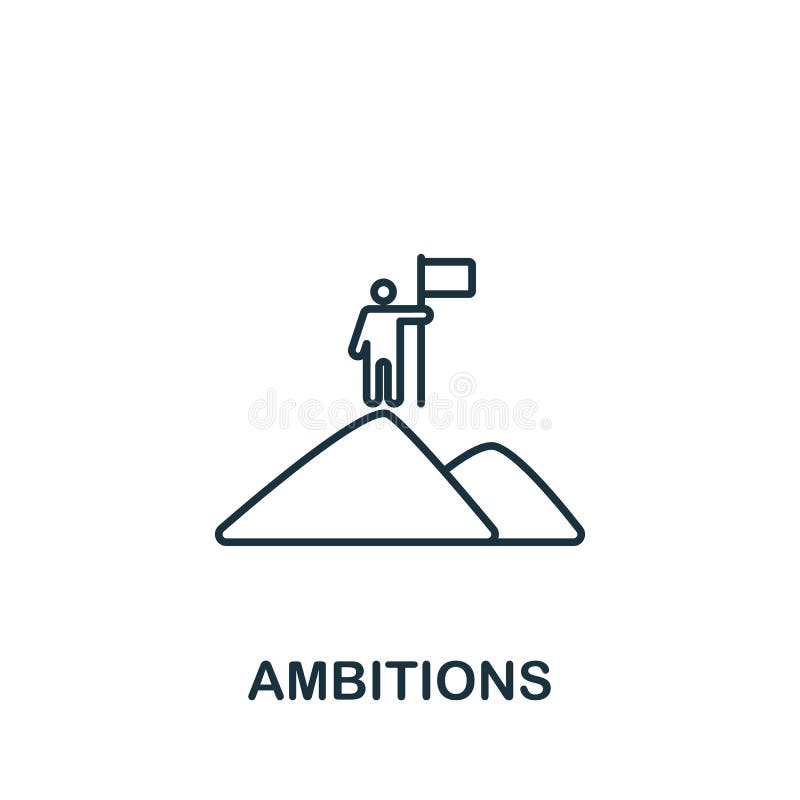 Ambitions Icon. Line Simple Icon for Templates, Web Design and ...