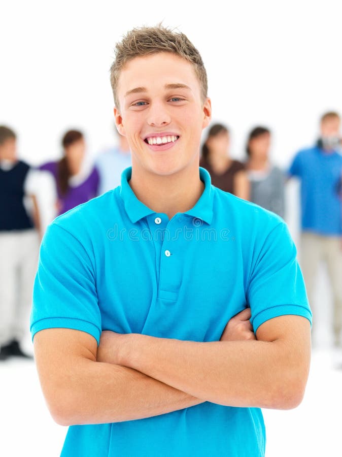 Ambitious - Confident Young Guy Smiling Stock Photo - Image of ...