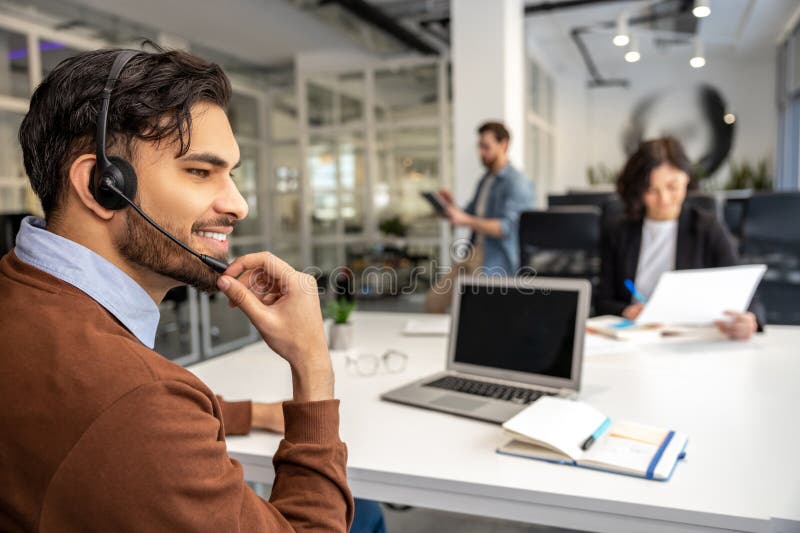 Ambitious Employees Working in Professional Coworking Space Stock Image ...