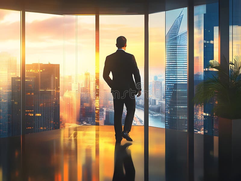 Ambitious Executive Navigating the Corporate Ladder with Determination ...