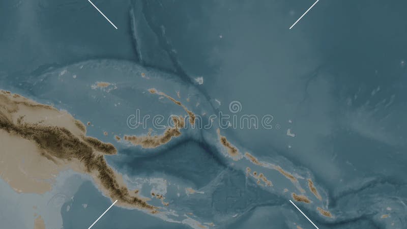 Ambitle Island in the South Pacific Ocean. Sepia Map. Slide Stock Video ...