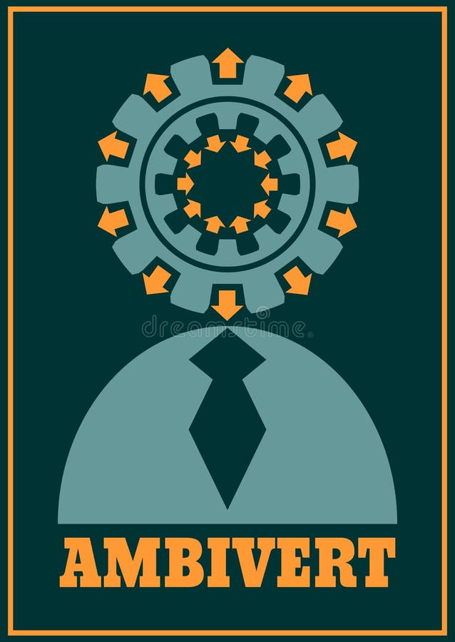 Ambivert Metaphor. Simple Human Torso Icon Stock Vector - Illustration ...