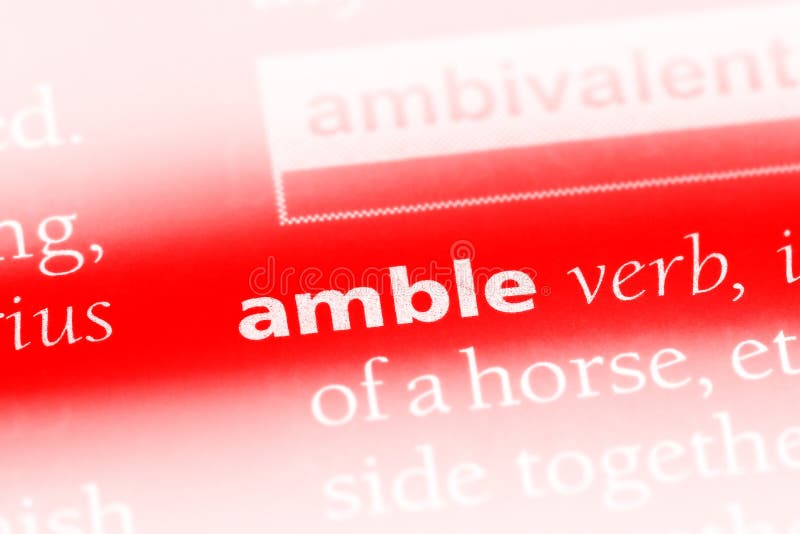 Amble stock photo. Image of closeup, printed, writing - 114411954