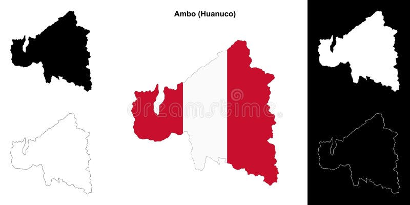 Ambo outline map stock vector. Illustration of cartography - 371580975