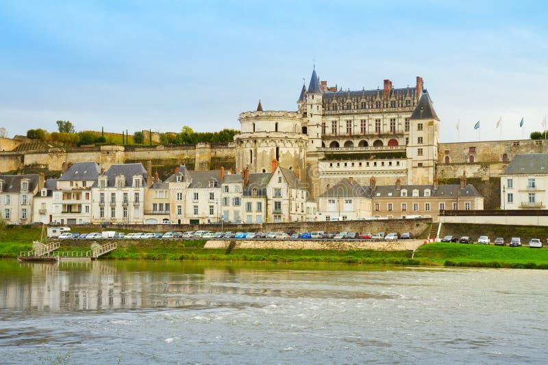 Amboise, Village, Bridge and Medieval Castle. Loire Valley, France ...