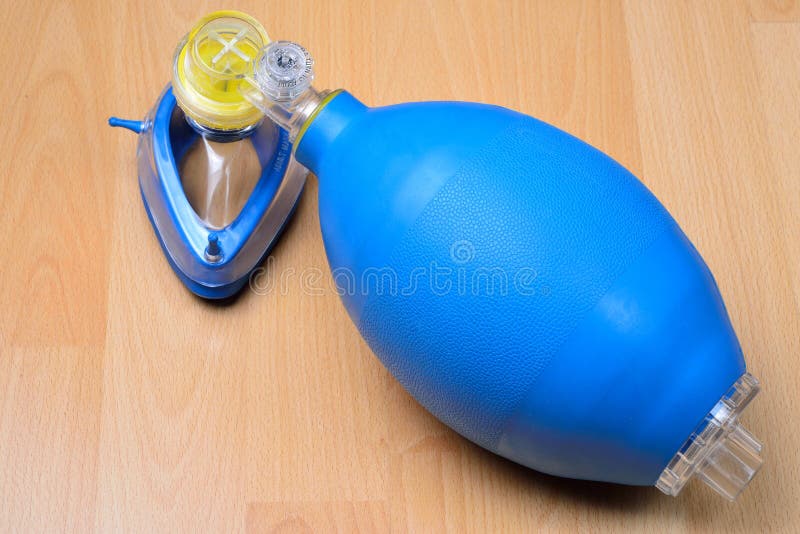 CPR with an Ambu bag stock image. Image of airway, fireman - 45821441