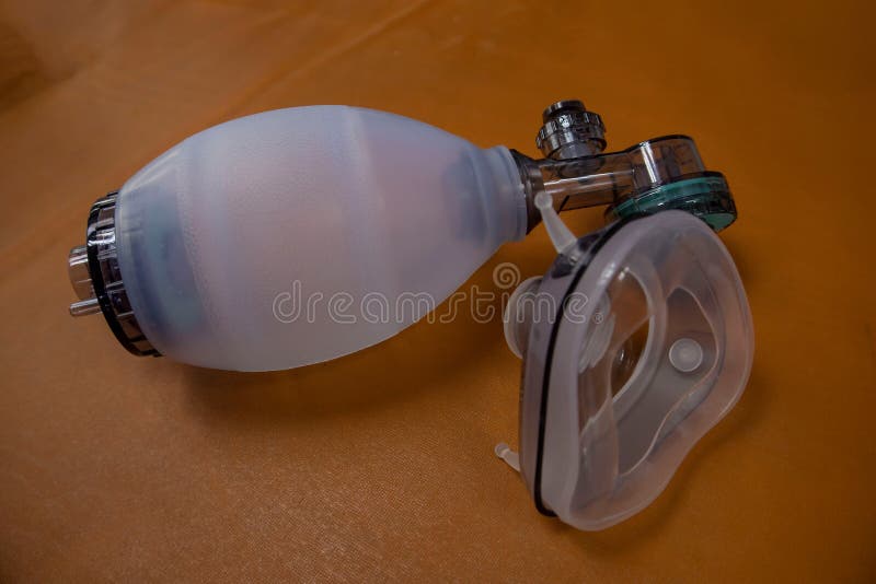 Ambu Bag with Face Mask for First Aid Ventilation Stock Photo - Image ...