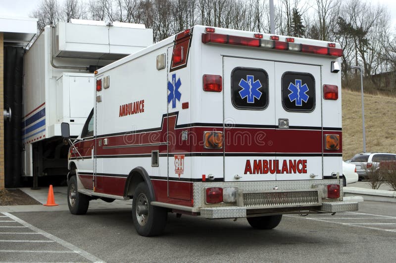 Ambulance Rear View stock image. Image of accident, city - 807257