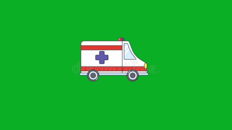 Ambulance Animeted Green Screen Stock Video - Video of animation ...