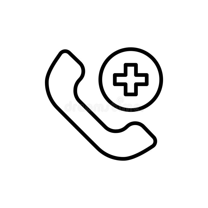 Ambulance call icon stock vector. Illustration of service - 338255957