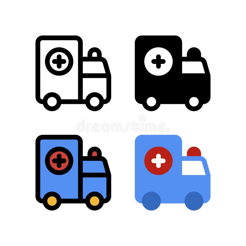 Ambulance Car Emergency Icon Logo and Illustration Stock Vector ...