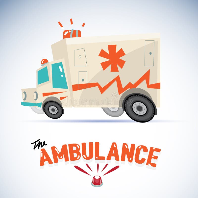 Ambulance Car with Letters Design - Stock Illustration - Illustration ...