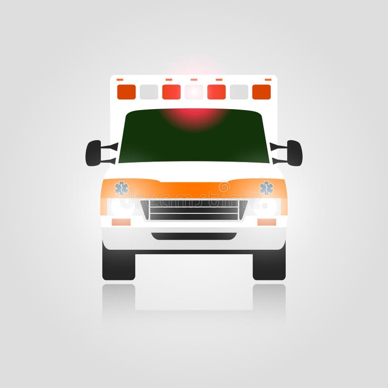 Ambulance car stock vector. Illustration of grey, life - 60163482