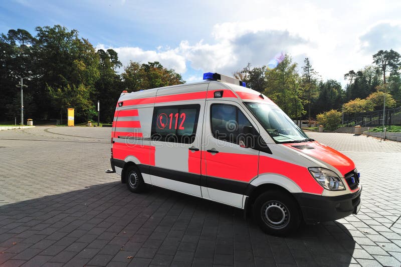 Mercedes Ambulance Car Rescue Stock Image - Image of ambulance, urgent ...