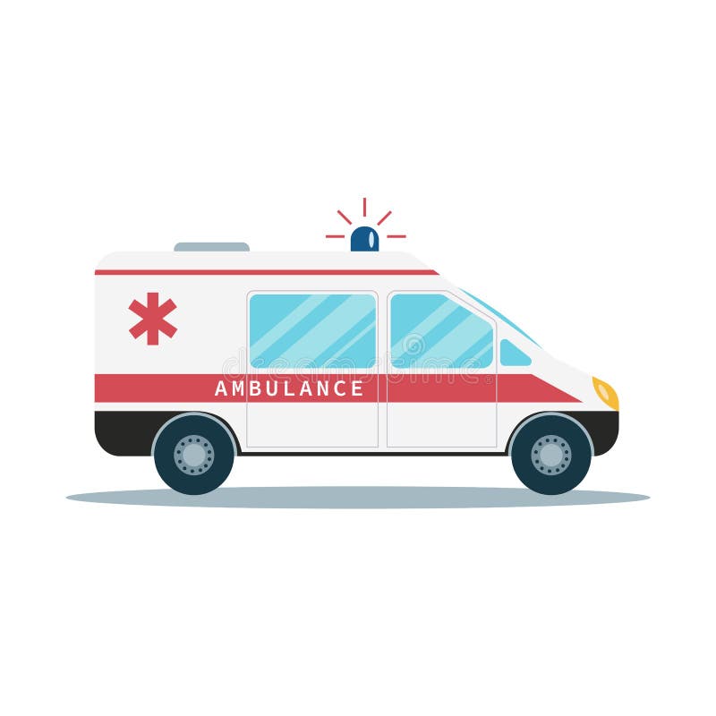 Ambulance Car Vector Isolated on White Stock Vector - Illustration of ...