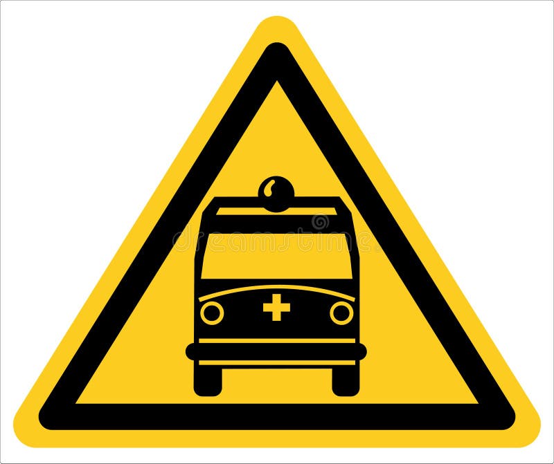 Ambulance Drop-off Point Ambulance Parking Area Sign Stock Vector ...