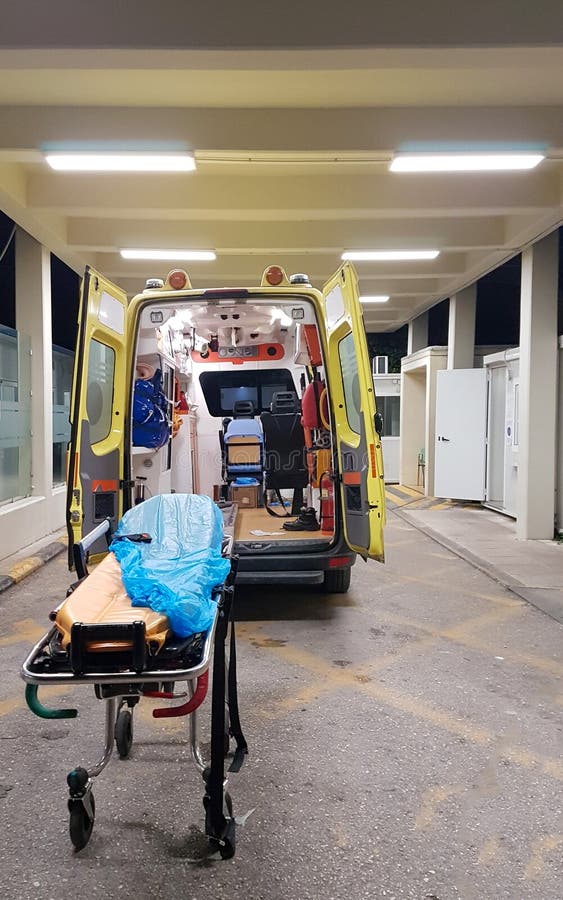 Ambulance Emergency Stretcher Patient Cart Editorial Image - Image of ...