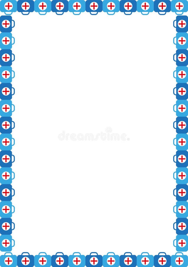 Ambulance Empty Frame. First Aid Kit, Ambulance Emergency Box with ...