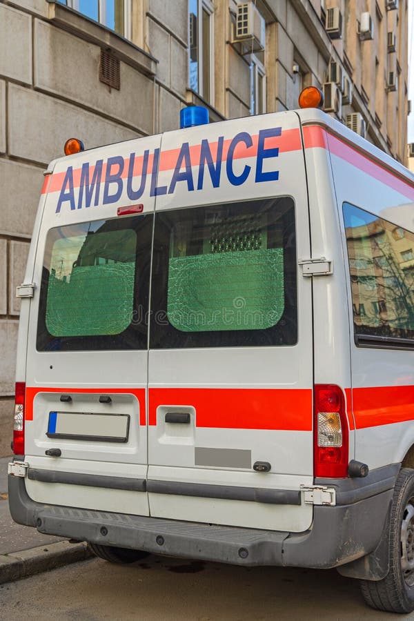 Ambulance Ems Vehicle Rear stock photo. Image of 2021 - 236807706