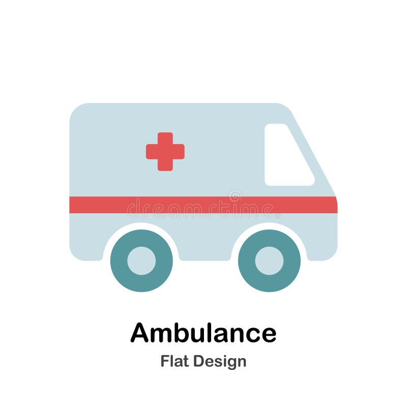 Ambulance Flat Illustration Stock Vector - Illustration of rescue ...