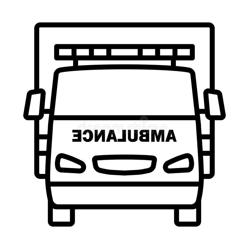Ambulance Icon stock vector. Illustration of front, cattransportation ...