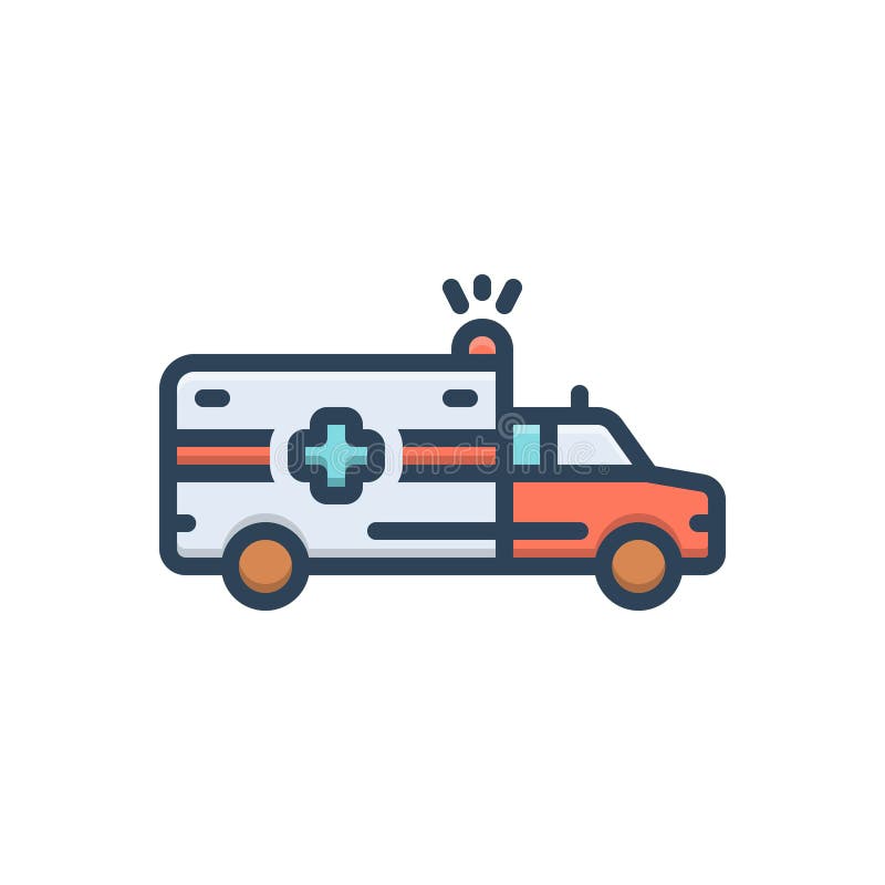 Color Illustration Icon for Ambulance, Emergency and Medical Stock ...