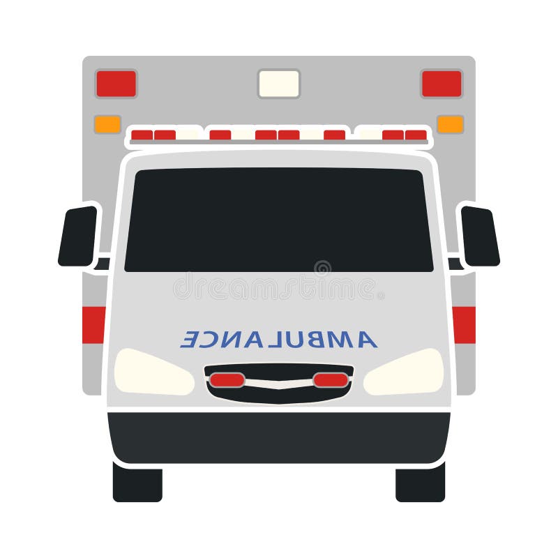 Ambulance icon front view stock vector. Illustration of sign - 144975744