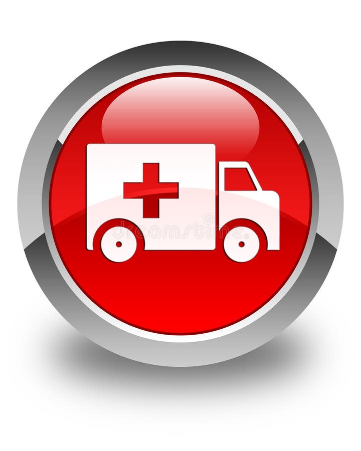 Ambulance Icon Glossy Red Round Button Editorial Image - Illustration ... Ambulance Icon Glossy Red Round Button Editorial Image - Illustration ...