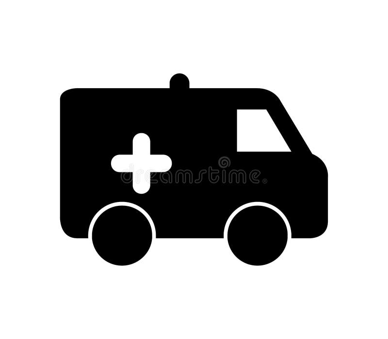 Ambulance Icon Illustrated in Vector on White Background Stock ...
