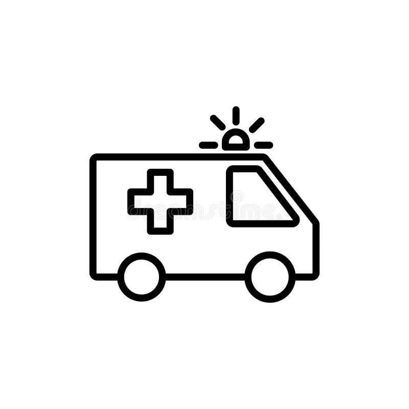 Ambulance Icon Isolated on White Background. Ambulance Icon Design ...