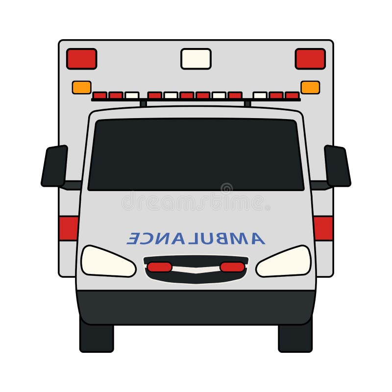 Ambulance icon front view stock vector. Illustration of sign - 144975744