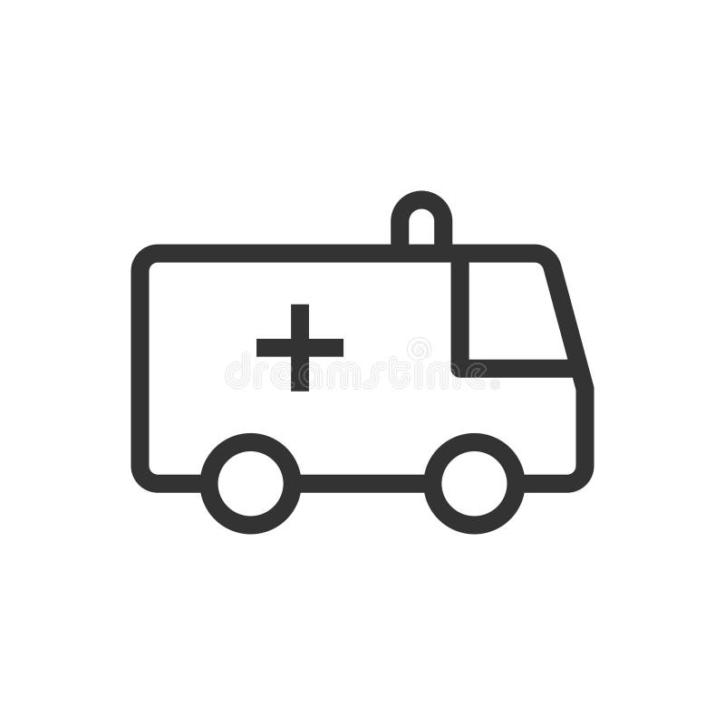 Ambulance Icon stock illustration. Illustration of black - 378849096