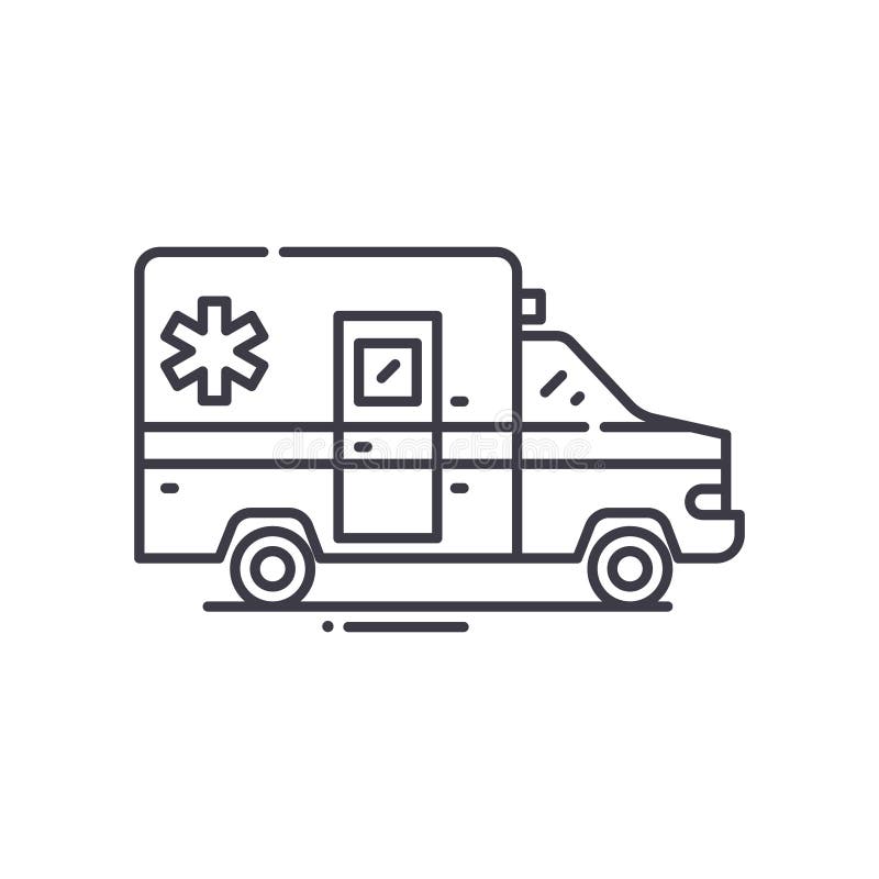 Paramedic Line Icon, Outline Symbol, Vector Illustration, Concept Sign ...